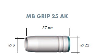 MB25 Nozzle 15.1mm Conical | Duroweld